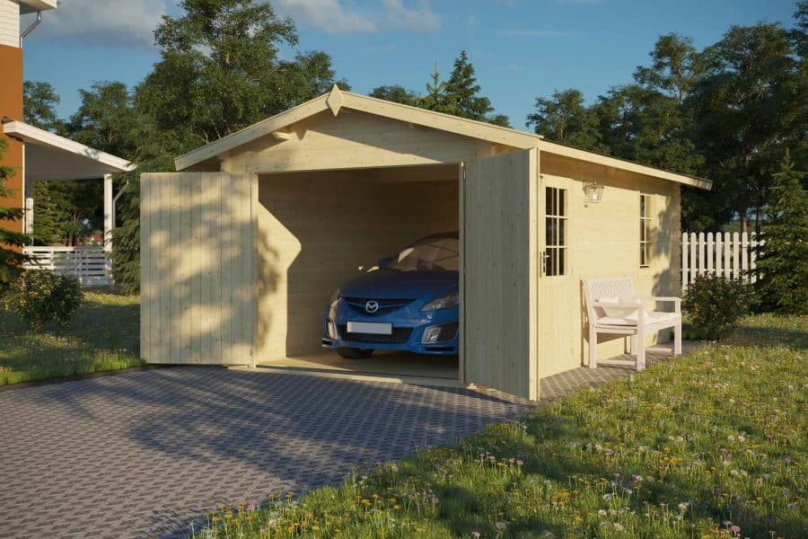 Bil garage 300 på 16,5m2 | Komplet bil garage til billige priser