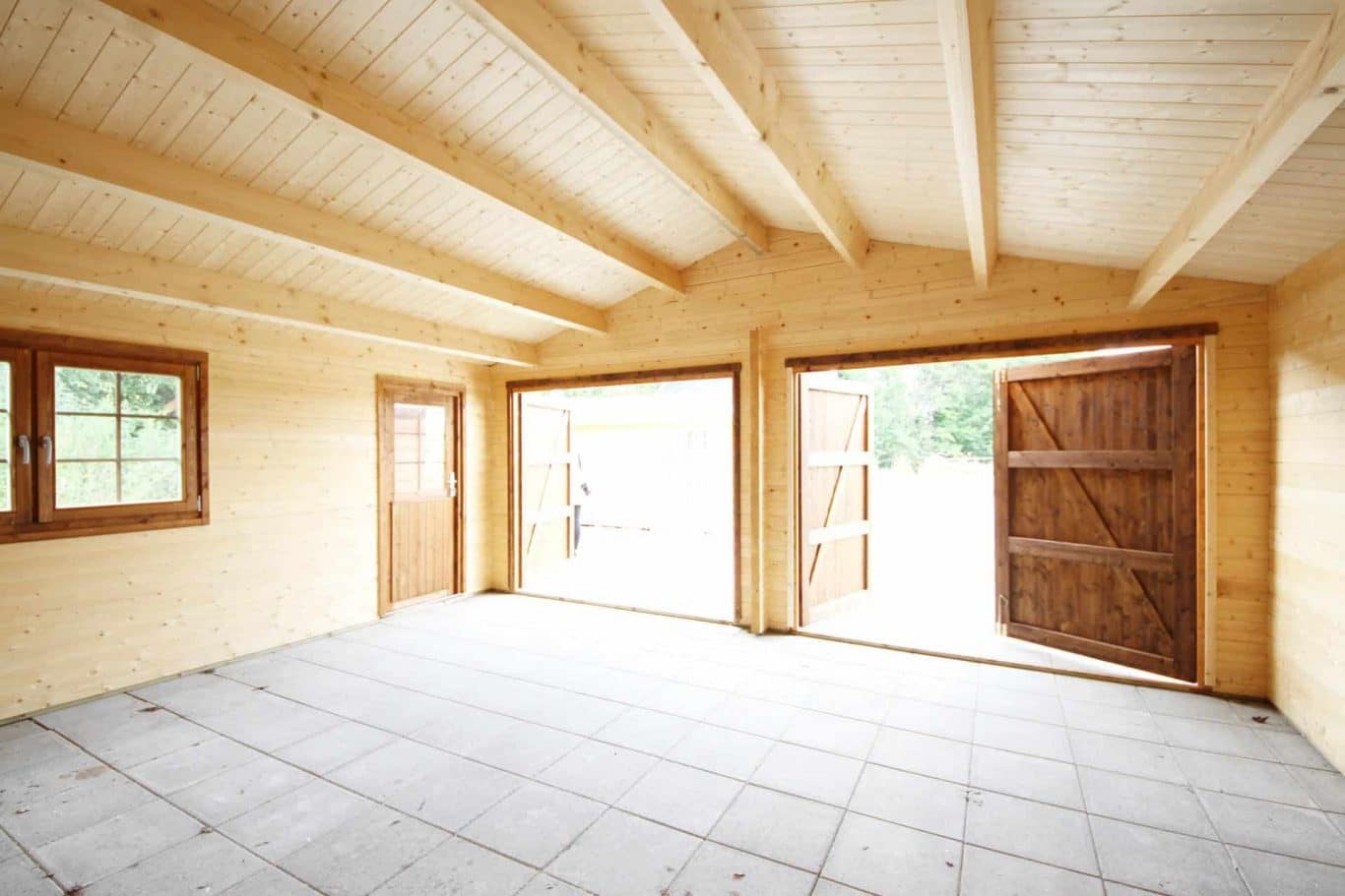 Dobbelt garage på 28m2 i træ | Køb som samlesæt du kan byg selv