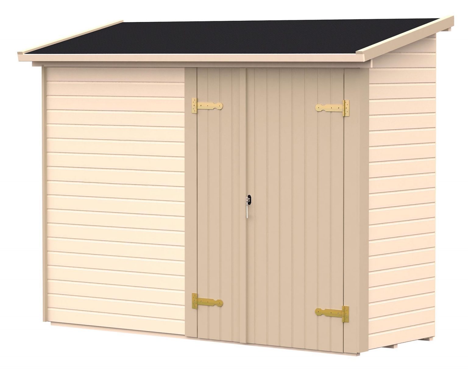 Skur på hus - 2,2 m2 skur monteres direkte på dit hus