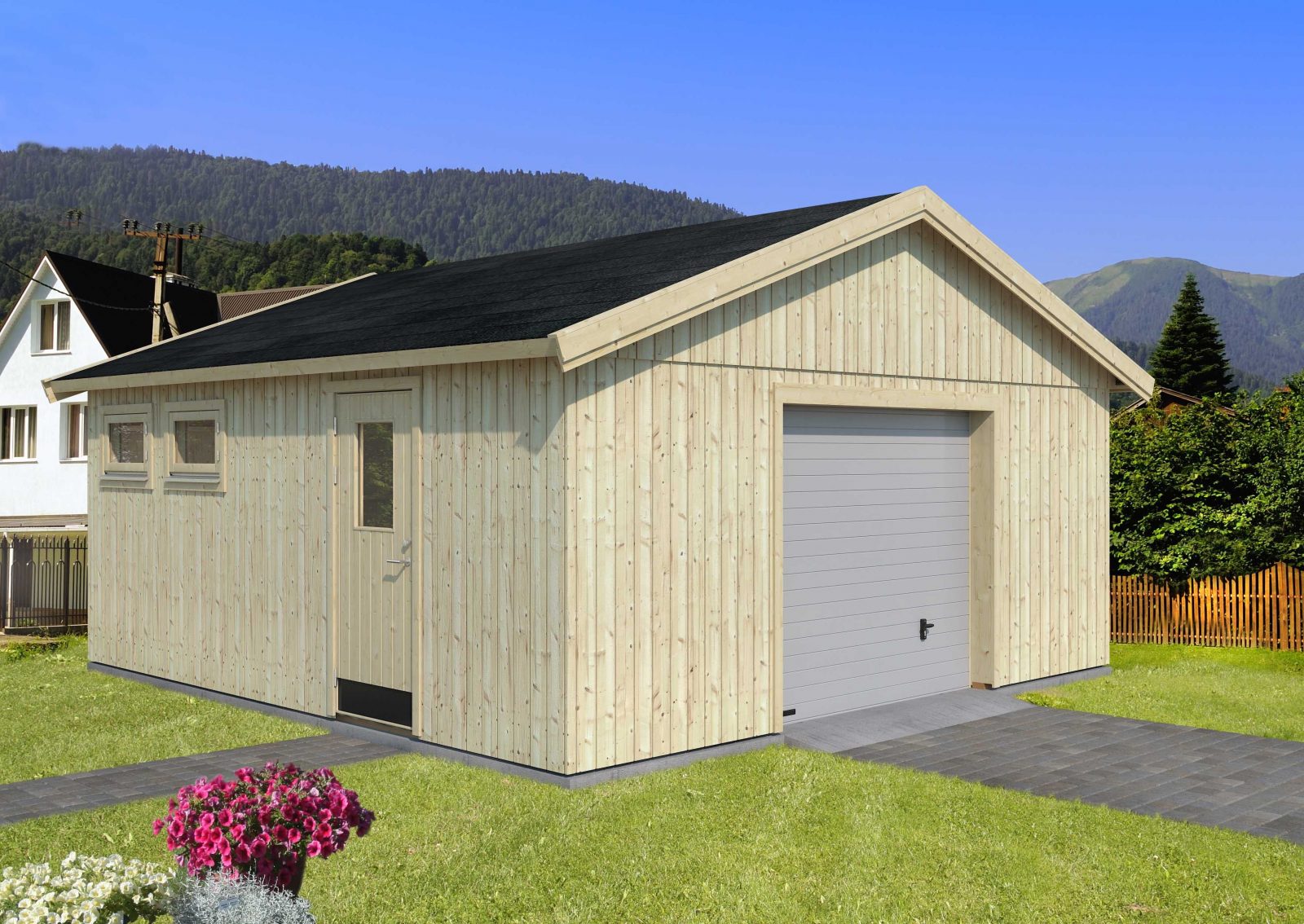 Garager i træ som byggesæt | Se vores mange garager og tilbud