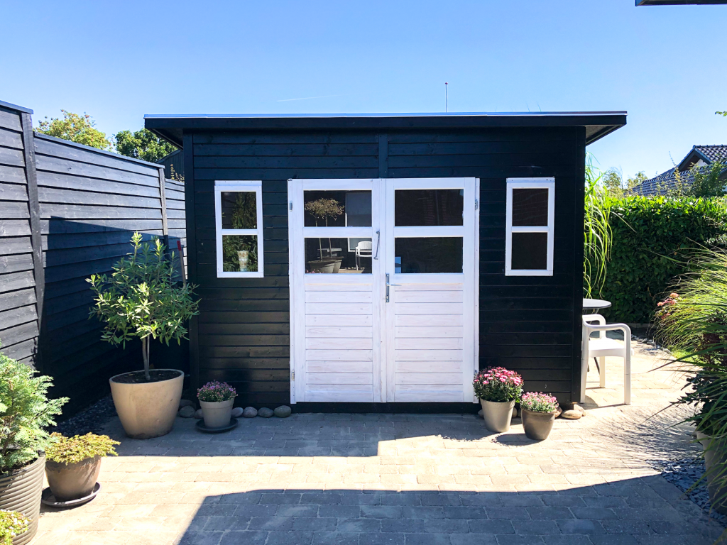 Have-skur i træ 7,1 m2 | Leveres i hele elementer lige til at samle