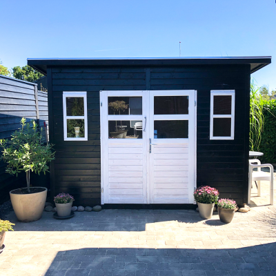 Have-skur i træ 7,1 m2 | Leveres i hele elementer lige til at samle