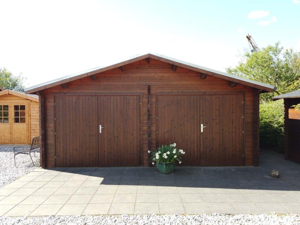Dobbelt garage på 28m2 i træ | Køb som samlesæt du kan byg selv